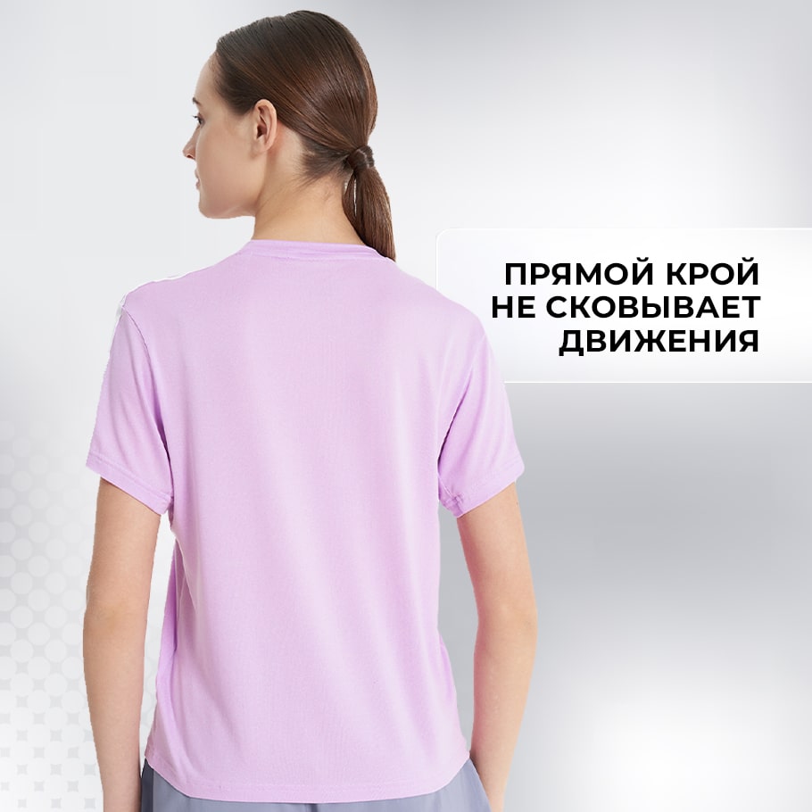 Футболка женская adidas лавандовый цвет — купить за 3499 руб. со ...