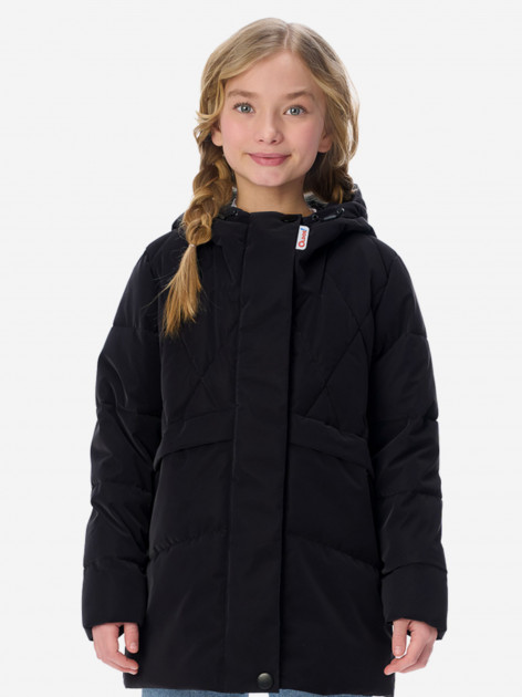 Куртка утепленная для девочки Oldos черный цвет — купить за 9599 руб. со скидкой 15 %, отзывы в ...