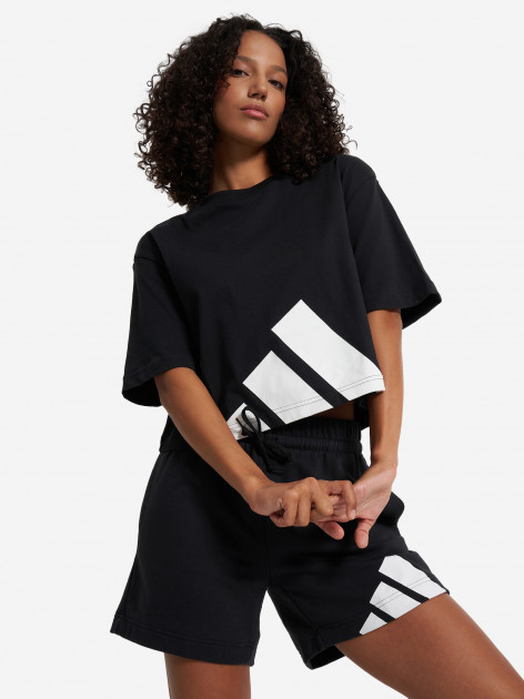 Футболка женская adidas арт. JG8736 черный/белый цвет — купить за 1499 ...