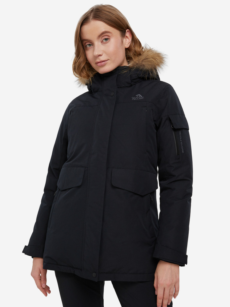 Пуховик женский Pelliot арт. 12240808 черный цвет — купить за 11549 руб. со скидкой 70 %, отзывы ...