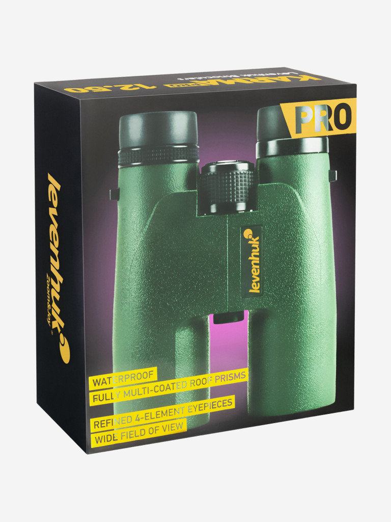 Бинокль Levenhuk Karma PRO 12x50 темно-зеленый цвет — купить за 28990 ...