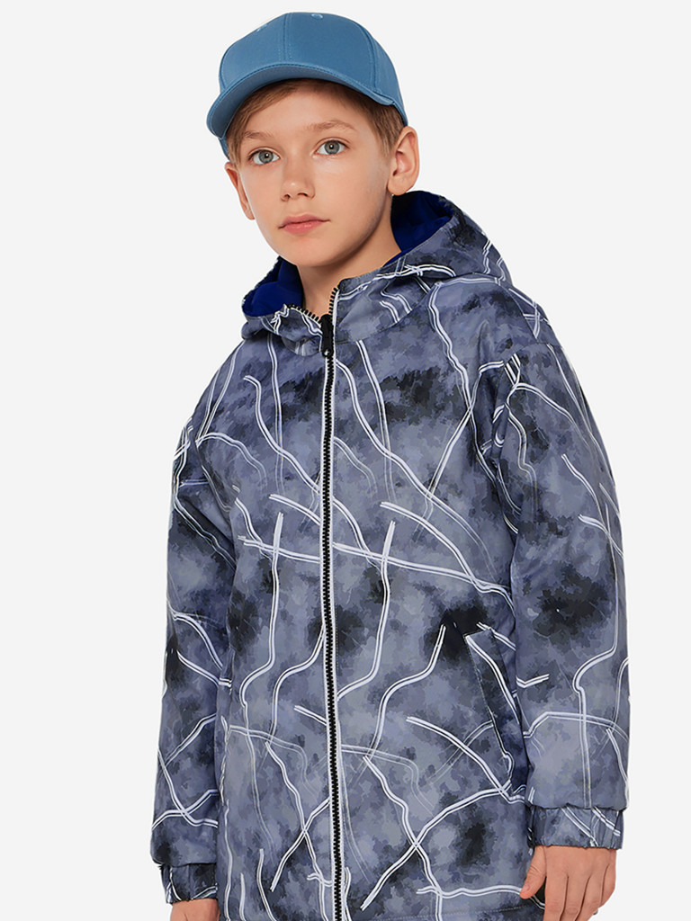 Куртка детская утепленная Oldos темно-синий/серый цвет — купить за 11999 руб., отзывы в интернет ...