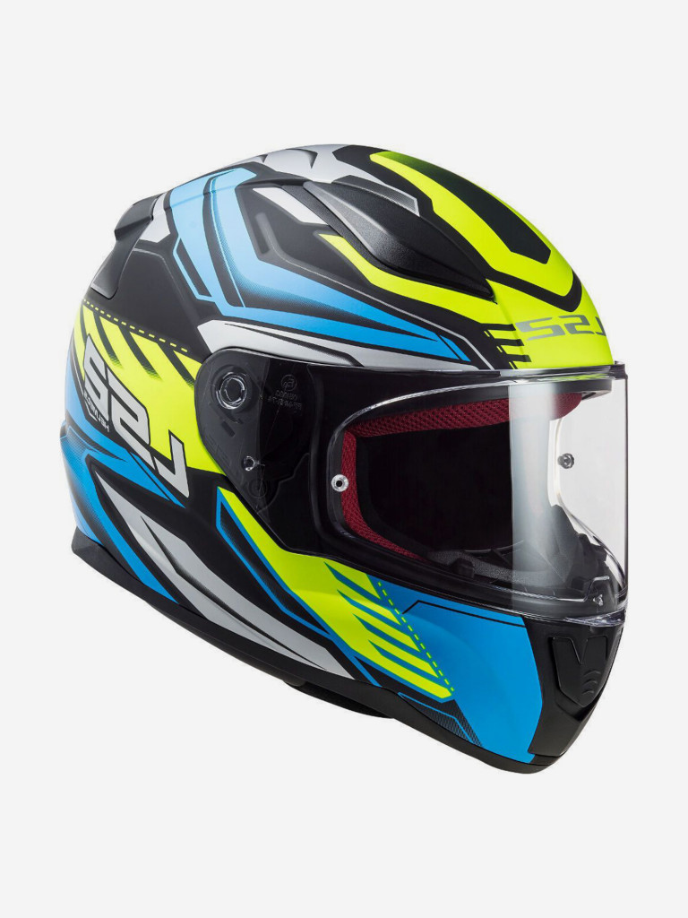 Мотошлем FF353 RAPID GALE LS2 (черно-сине-желтый матовый) черный/синий ...