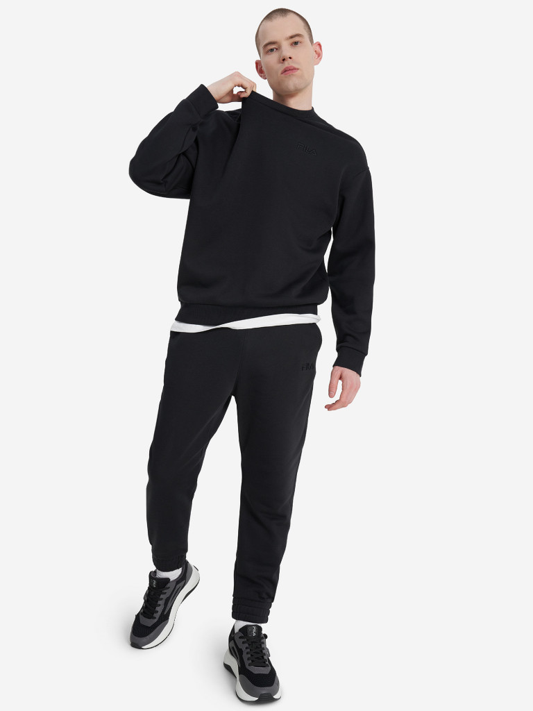 Свитшот мужской FILA Essentials арт. 129401 черный цвет — купить за 1109 руб. со скидкой 70 % ...