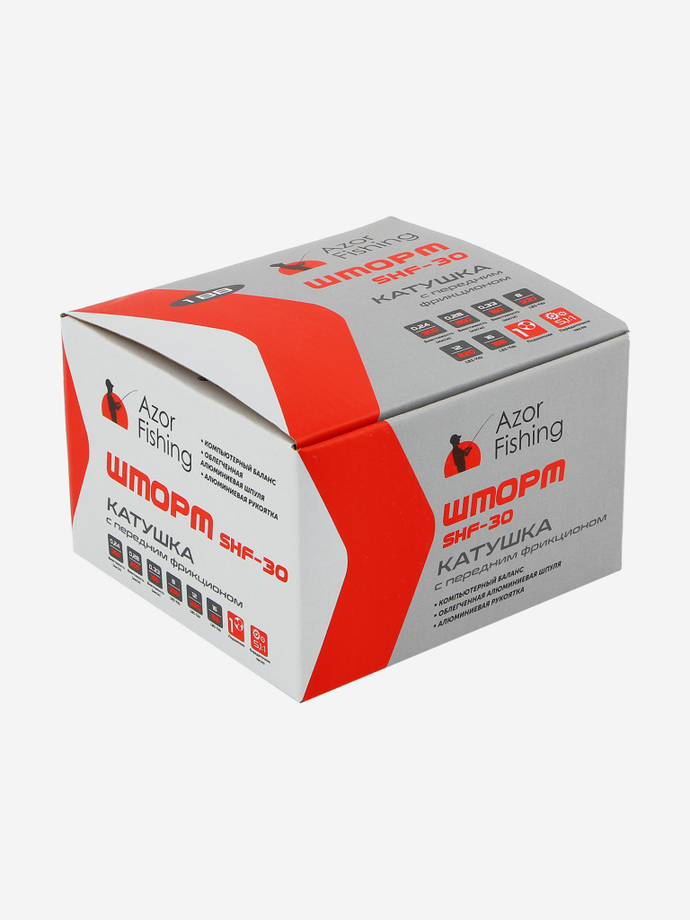 AZOR FISHING Катушка с передним фрикционом “Шторм” SHF-30, 1 п.п. Серый ...