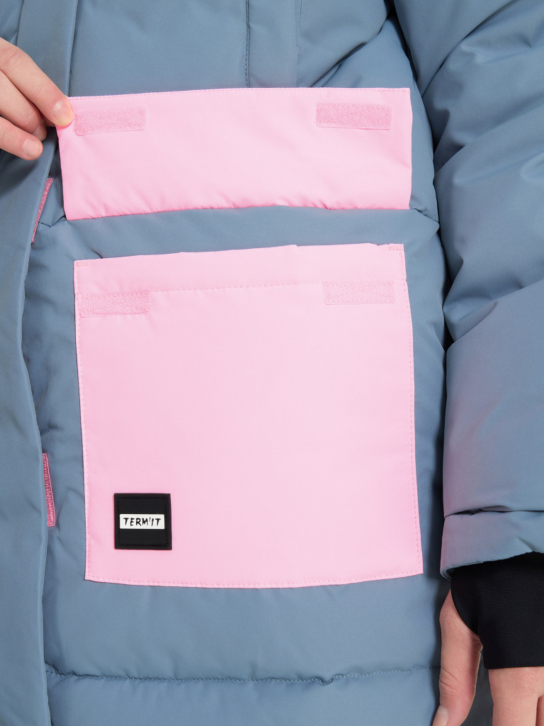 Куртка сноубордическая для девочек Termit арт. 132018 серый цвет — купить за 4249 руб. со ...