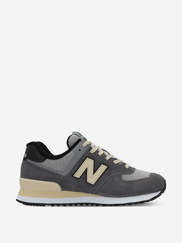 Кроссовки New Balance 574 арт. U574LGG темно-серый/желтый цвет — купить ...