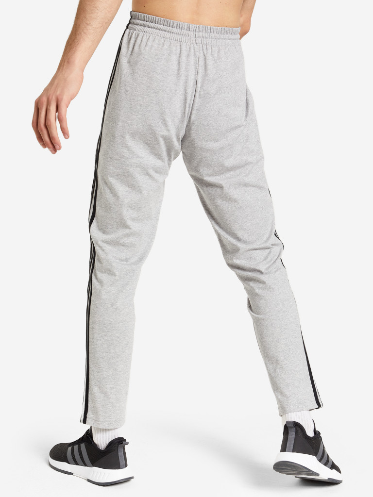 Брюки мужские adidas Essentials 3-Stripes арт. GK8998 серый/черный цвет ...