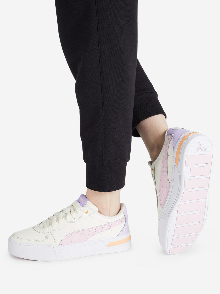 Кеды женские PUMA W PUMA Skye арт. 374764 бежевый/белый/розовый цвет ...