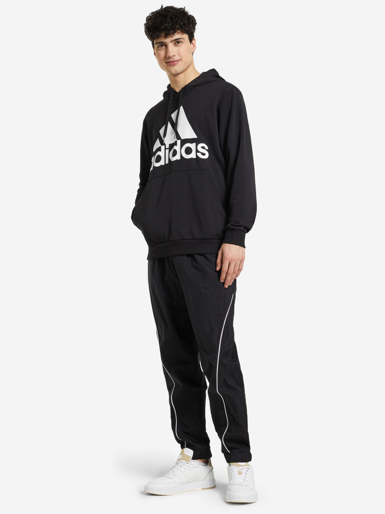 Худи мужское adidas Essentials арт. GK9540 черный/белый цвет — купить ...