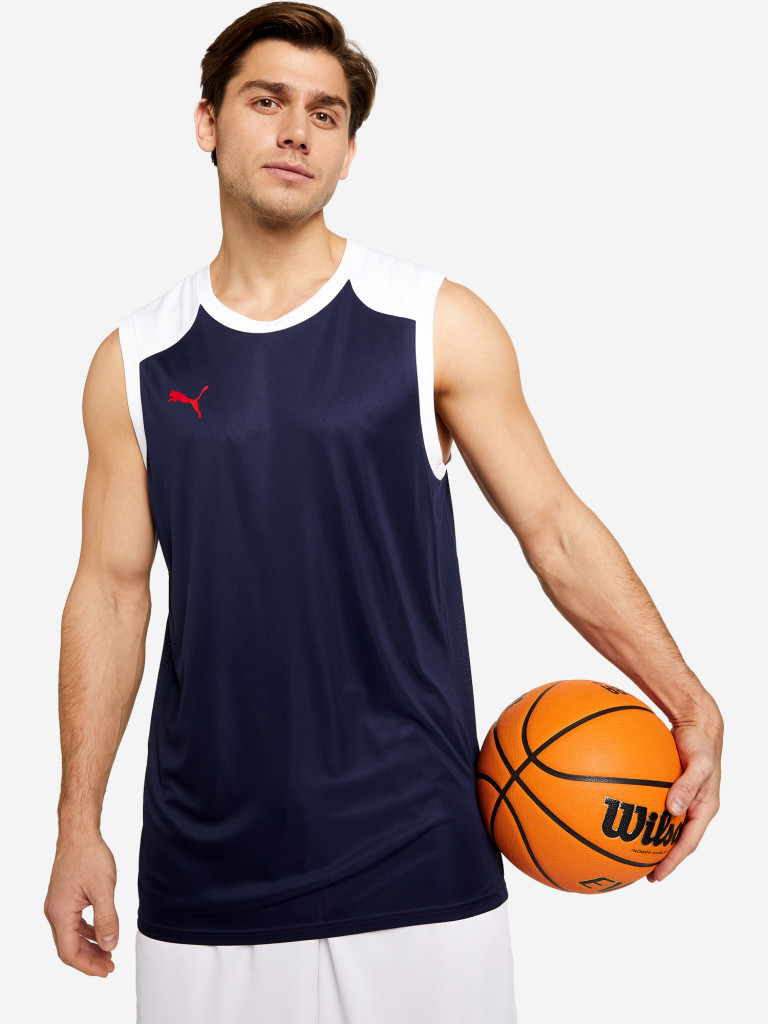 Майка мужская PUMA Russian Team арт. 605629 темно-синий/белый цвет ...