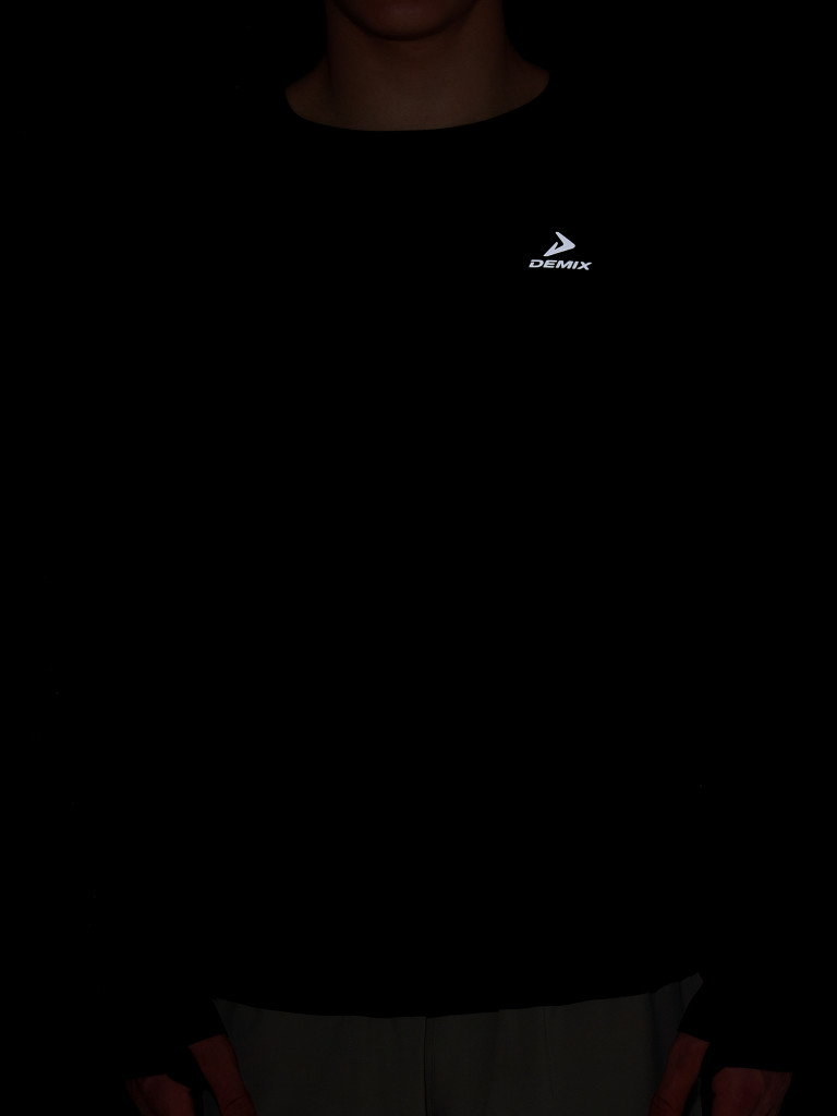 Лонгслив мужской Demix AeroMove Running GFX Mesh арт. 129836 черный ...