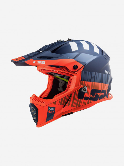 Мотошлем MX437 FAST XCODE LS2 (оранжево-синий матовый) оранжевый/синий цвет — купить за 23600 ...