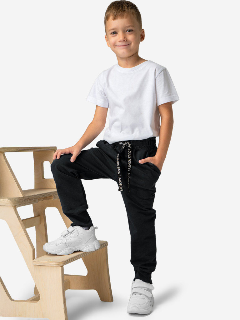 Брюки для мальчиков Bonito kids черный цвет — купить за 979 руб. со ...