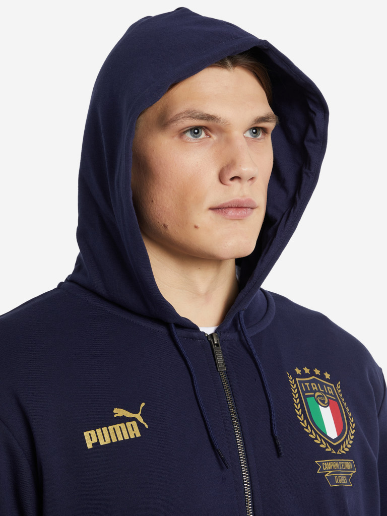 Джемпер футбольный мужской PUMA Figc Winner арт. 769997 темно-синий ...