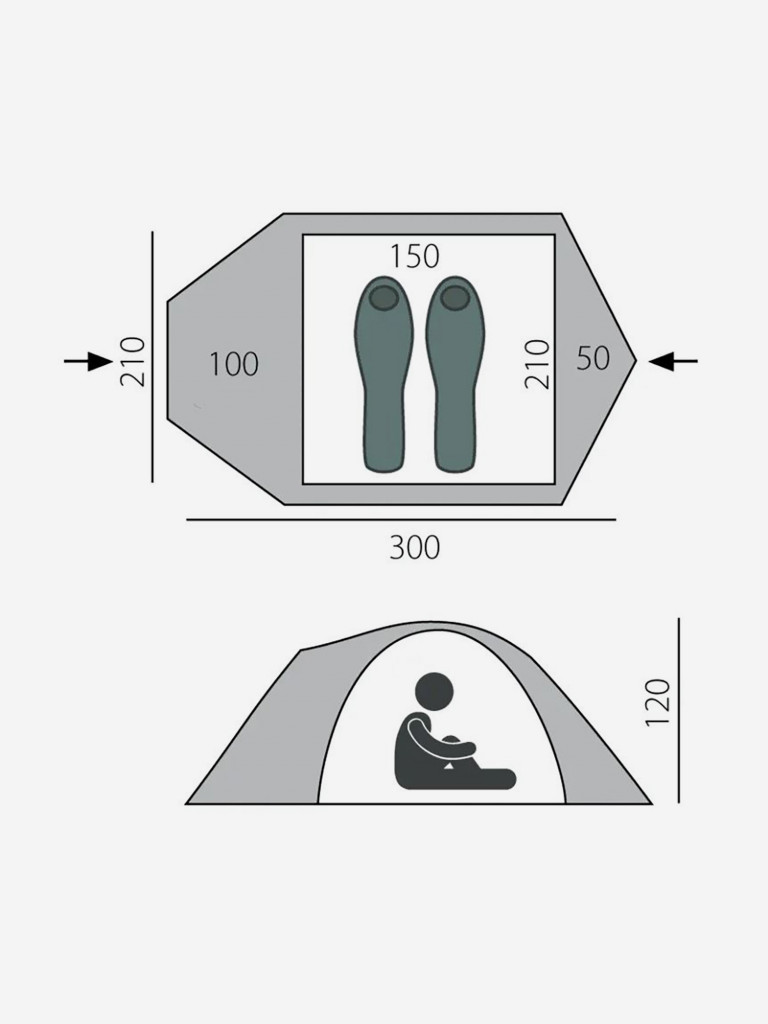 Палатка BTrace Talweg 2+, Зеленый Зеленый цвет — купить за 21500 руб., отзывы в интернет ...