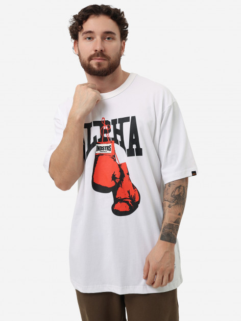 Футболка Alpha Boxer Alpha Industries белый цвет — купить за 4200 руб ...