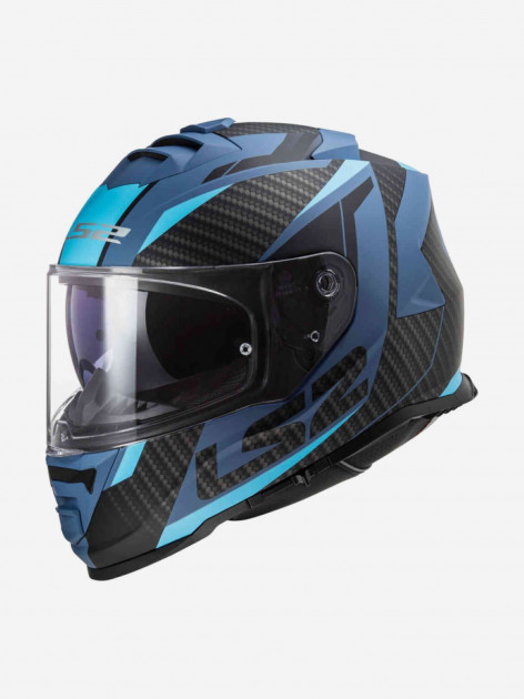 Мотошлем LS2 FF800 STORM II RACER (матовый синий, Matt Blue) черный ...