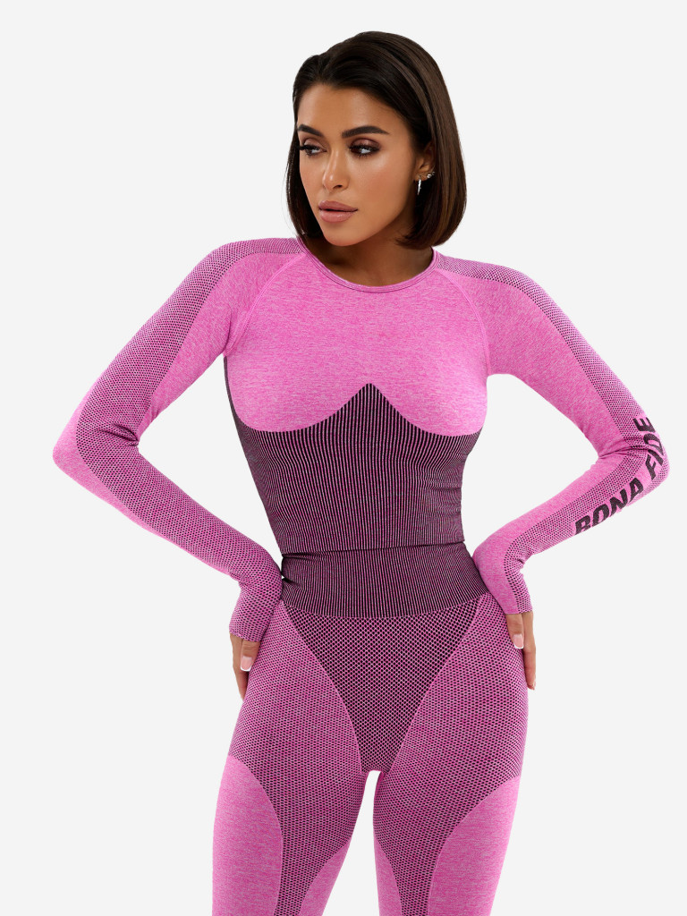 Рашгард женский Bona Fide Majestic Rash "Pink" розовый/черный цвет ...