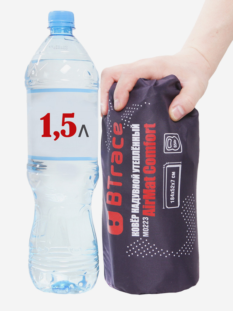 Ковер надувной утеплённый BTrace AirMat Comfort, 184х52х7 см, Синий Синий цвет — купить за 6290 ...