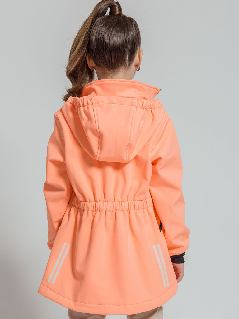 Ветровка Софтшелл SoftShell для девочки Artel персиковый неон цвет — купить за 3205 руб. со ...