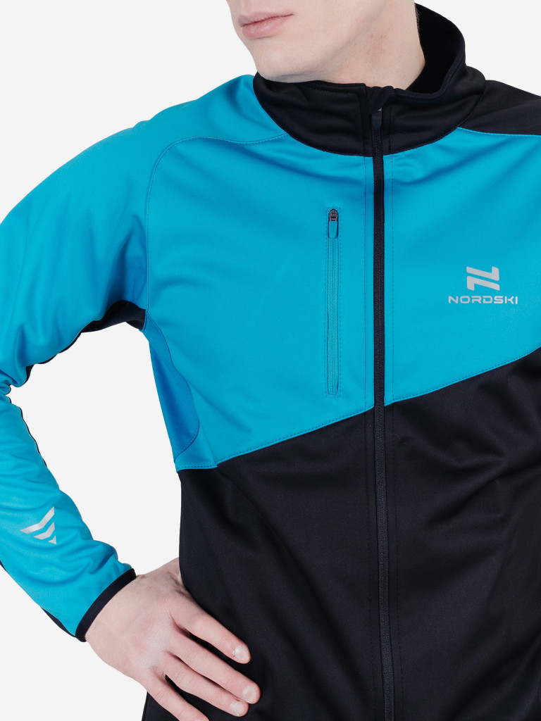 Разминочная куртка Nordski Premium Бирюза\черный цвет — купить за 5832 руб. со скидкой 20 % ...