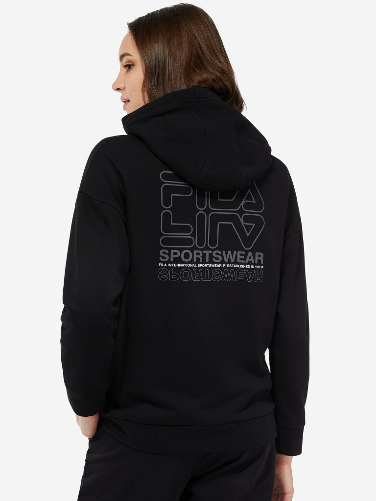 Толстовка женская FILA арт. 116126 черный цвет — купить за 1289 руб. со скидкой 70 %, отзывы в ...
