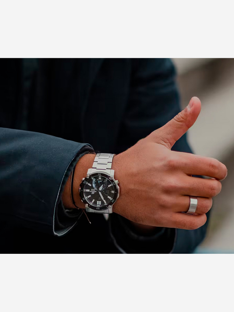 Наручные часы Casio Edifice ECB-20DB-1A серебристый/графитовый/голубой ...