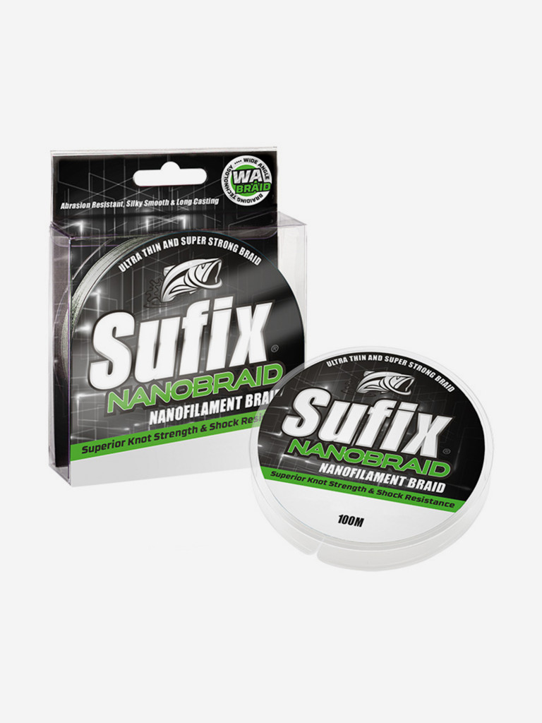 Леска плетеная Sufix Nano Braid зеленый камуфляж 100 м 0.06 мм 3.3 кг зеленый цвет — купить за ...