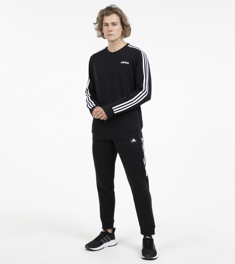 Свитшот мужской adidas Essentials 3-Stripes арт. DQ3083 черный цвет ...