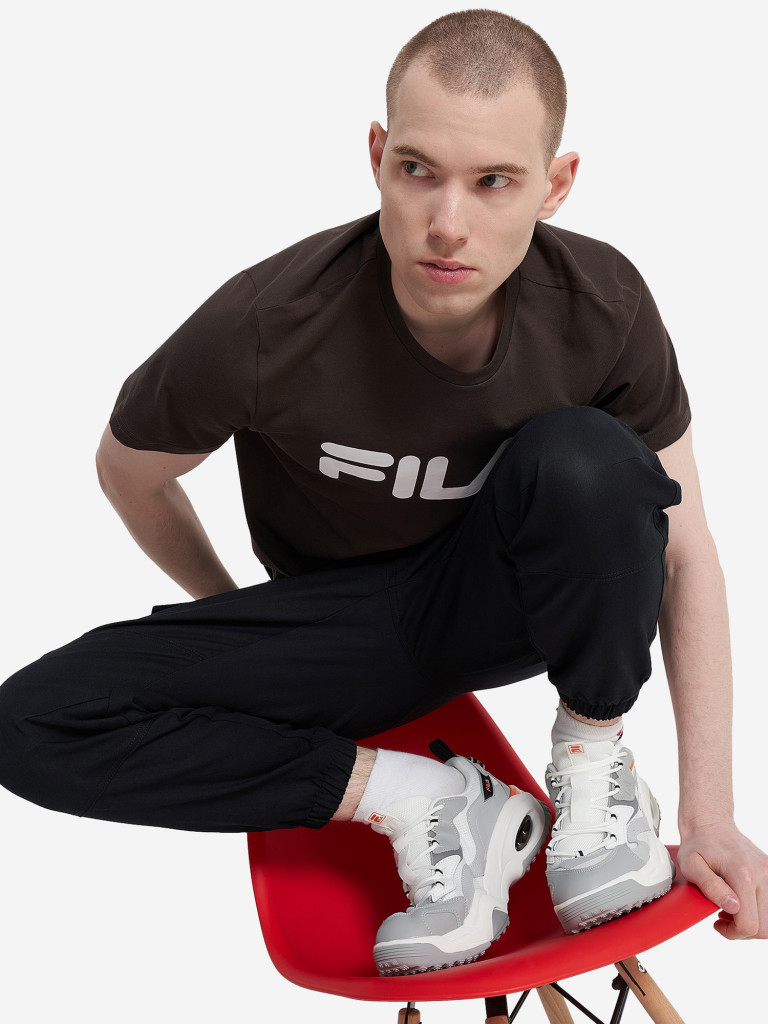 Футболка мужская FILA Essentials арт. 129392 темно-коричневый цвет — купить за 749 руб. со ...