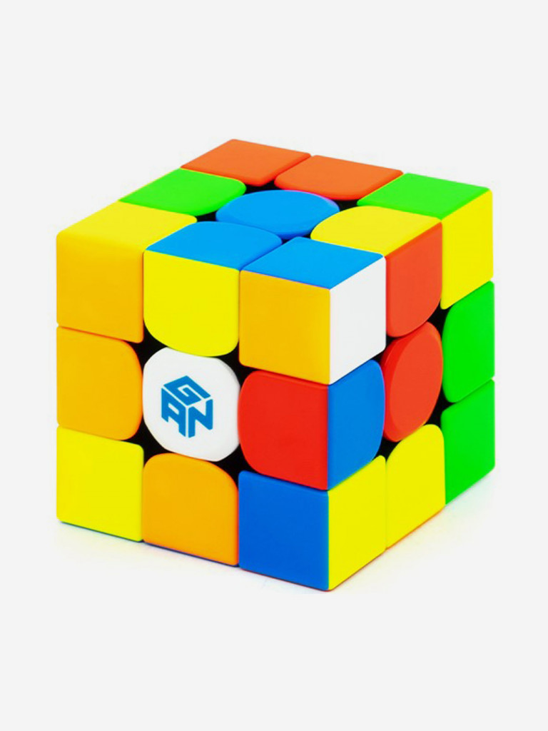 Кубик рубика магнитный 3x3 354 M v2 / Gan синий/красный/оранжевый/белый/зеленый/желтый цвет ...