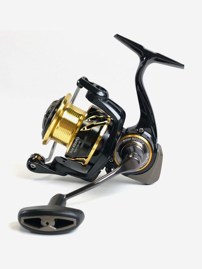 Катушка спиннинговая Nautilus Avior 4000 PG черный/золотой цвет — купить за 4980 руб. со скидкой ...