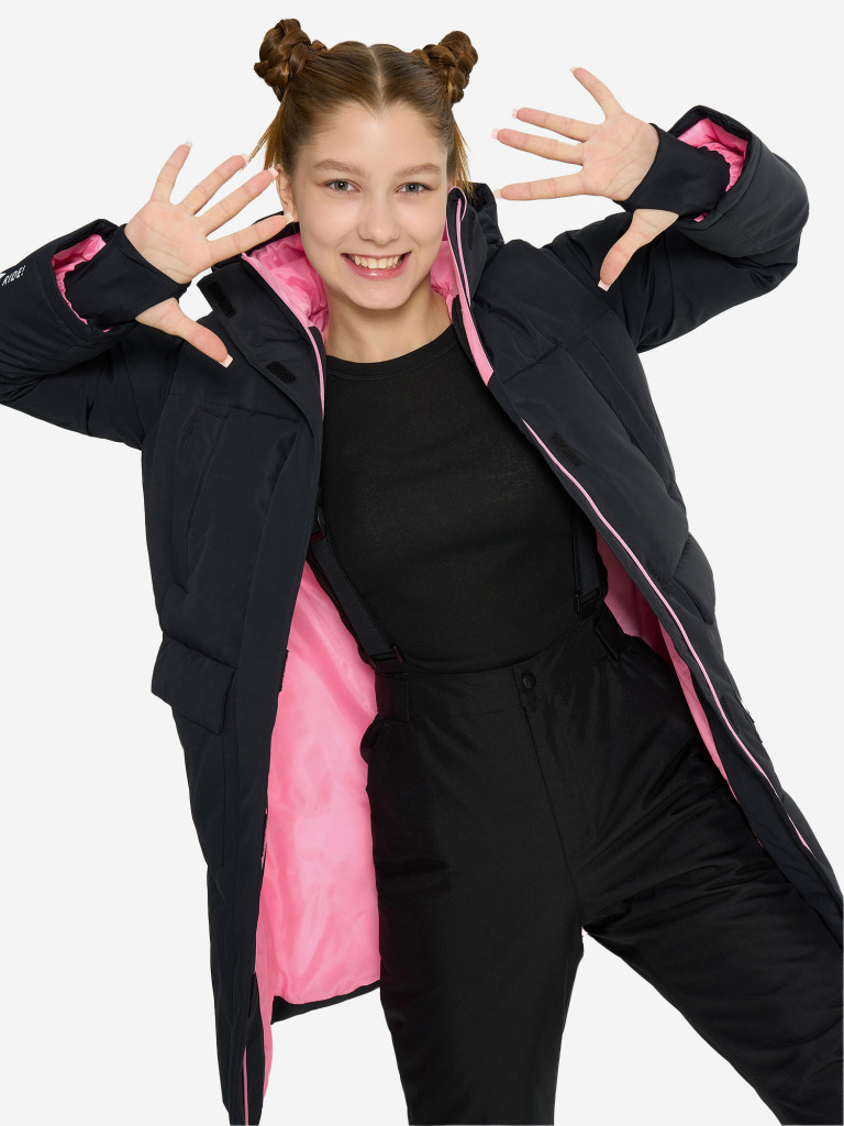 Куртка сноубордическая для девочек Termit арт. 132018 черный цвет — купить за 2549 руб. со ...