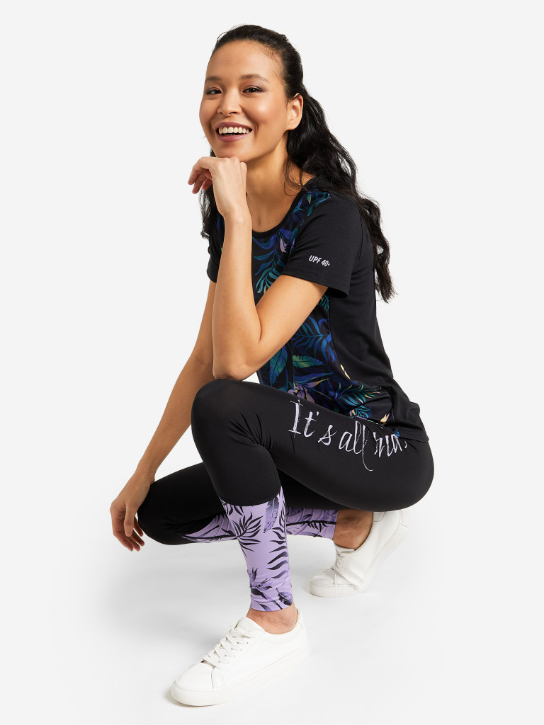 Легинсы женские Termit арт. 114941 черный/фиолетовый цвет — купить за 1449 руб. со скидкой 50 % ...