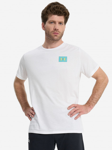 Футболка мужская Under Armour Color Block Logo арт. 1382828 белый цвет ...