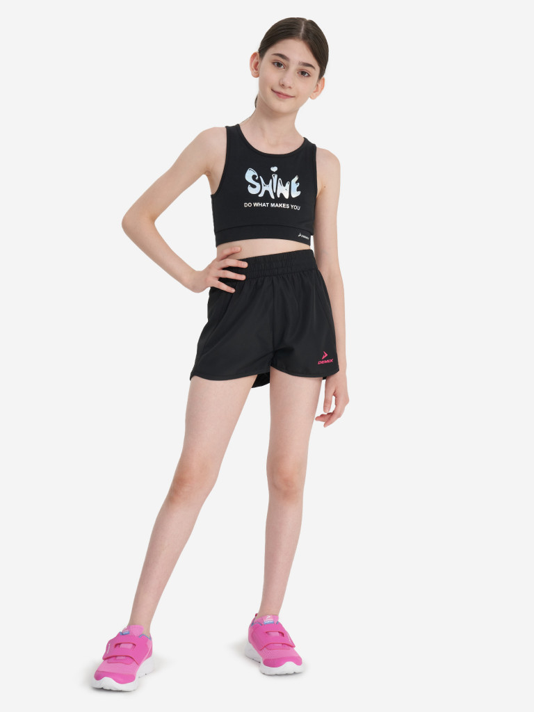 Шорты для девочек Demix арт 131060 черный цвет — купить за 599 руб со скидкой 40 отзывы в