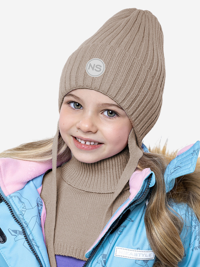 Комплект (шапка и манишка) NIKASTYLE беж цвет — купить за 2290 руб. со скидкой 33 %, отзывы в ...