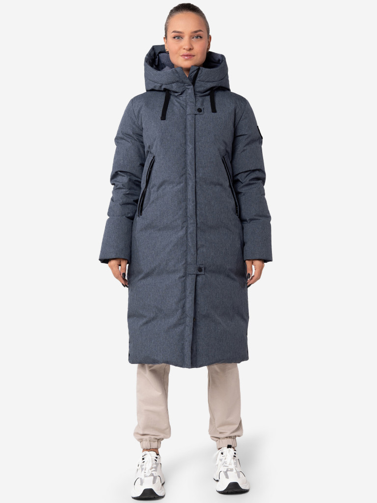 Пуховик женский на натуральном пуху Next Line синий цвет — купить за 21900 руб со скидкой 32