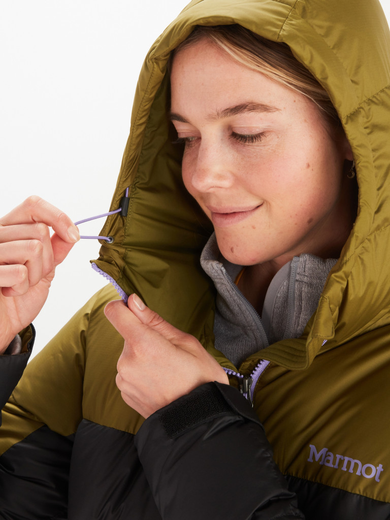 Куртка женская Marmot Guides Down Hoody черный/Зеленый цвет — купить за ...