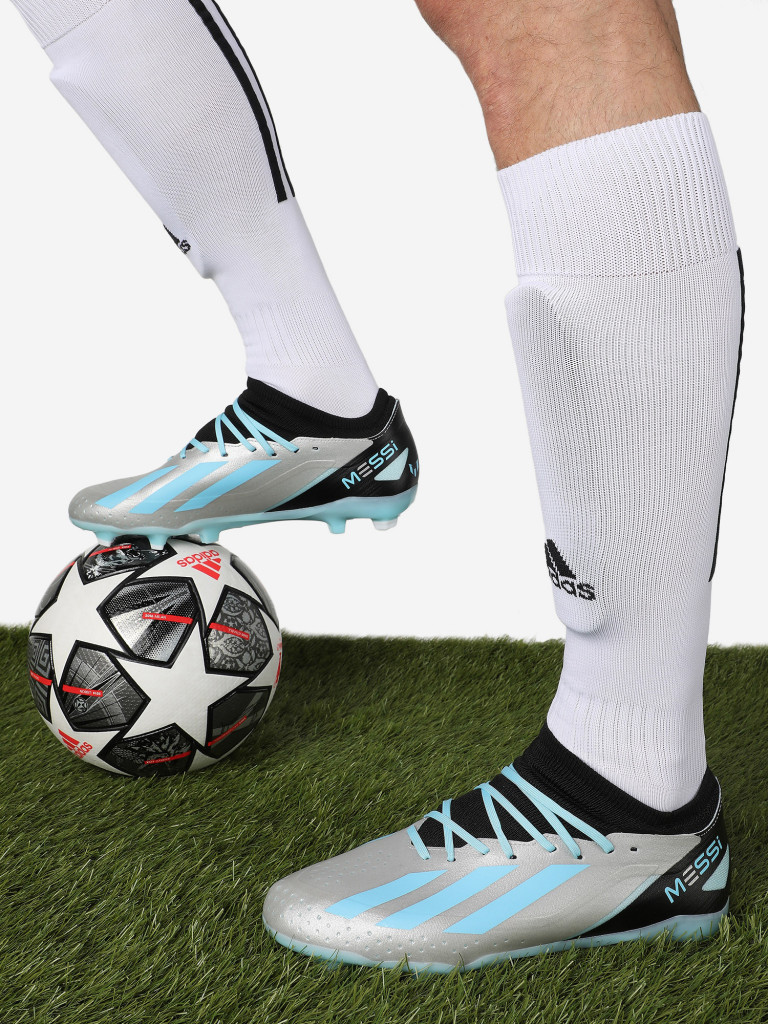 Бутсы мужские adidas X Crazyfast Messi.3 Fg арт. IE4078 серый/синий ...