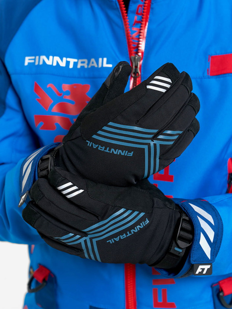 Водонепроницаемые перчатки FINNTRAIL Wintersport черный/серый цвет — купить за 5249 руб. со ...