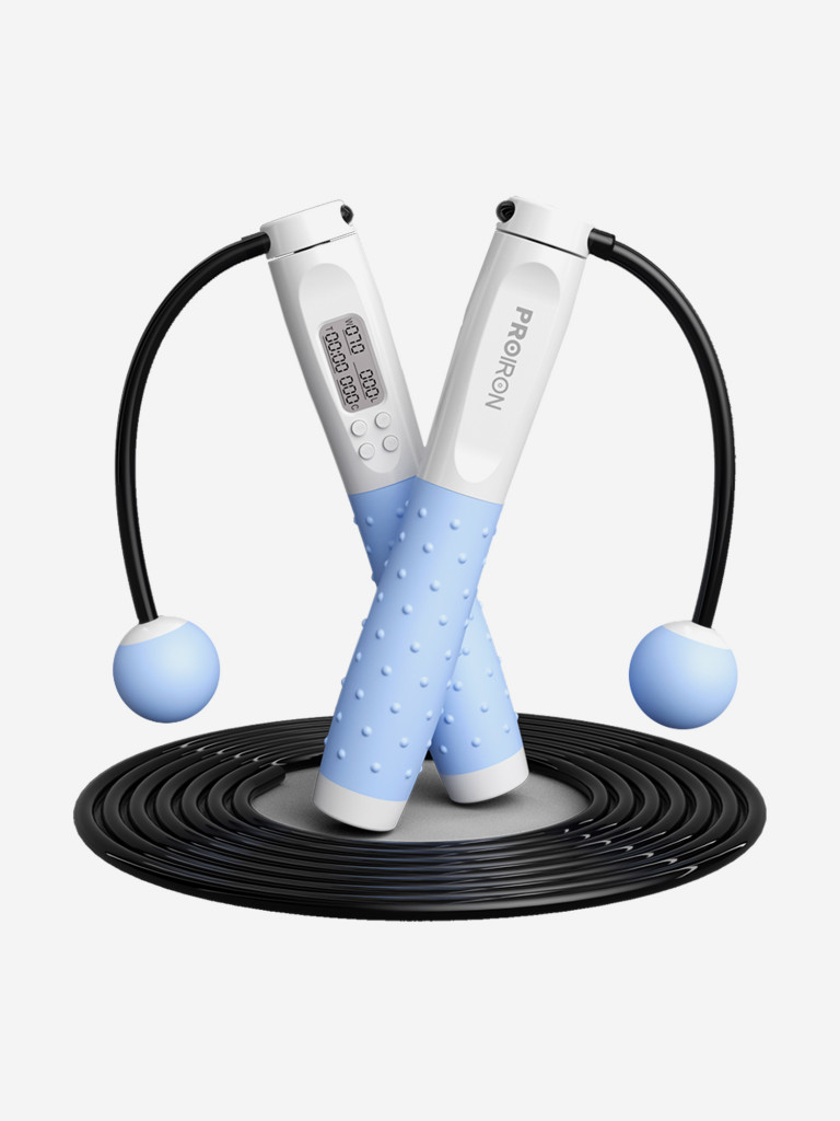 Скакалка PROIRON умная с дисплеем Белый/Синий цвет — купить за 1633 руб. со скидкой 14 %, отзывы ...