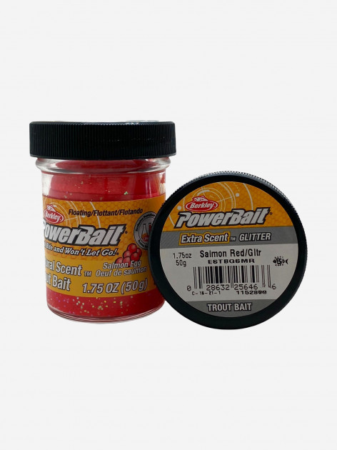 Паста форелевая Berkley PowerBait Natural Scent Salmon EGG Red Glitter ...