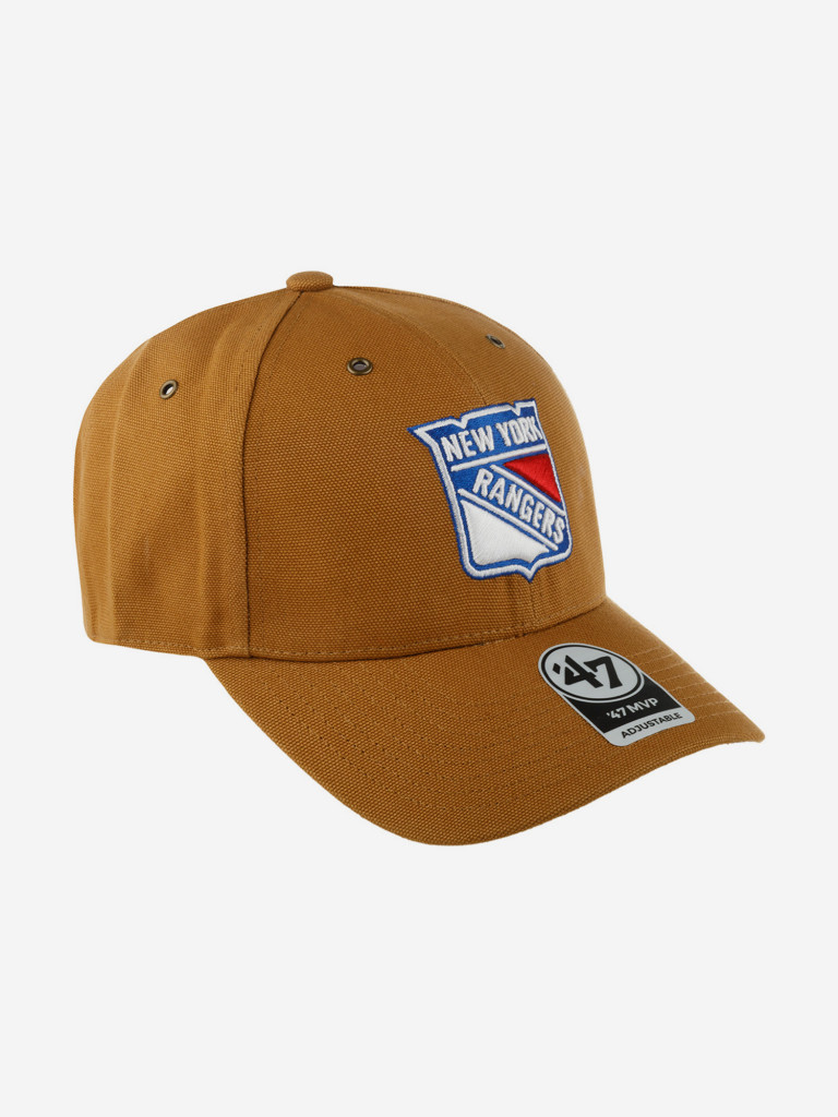Бейсболка 47 BRAND Carhartt collab New York Rangers NHL (коричневый) светло-коричневый цвет ...