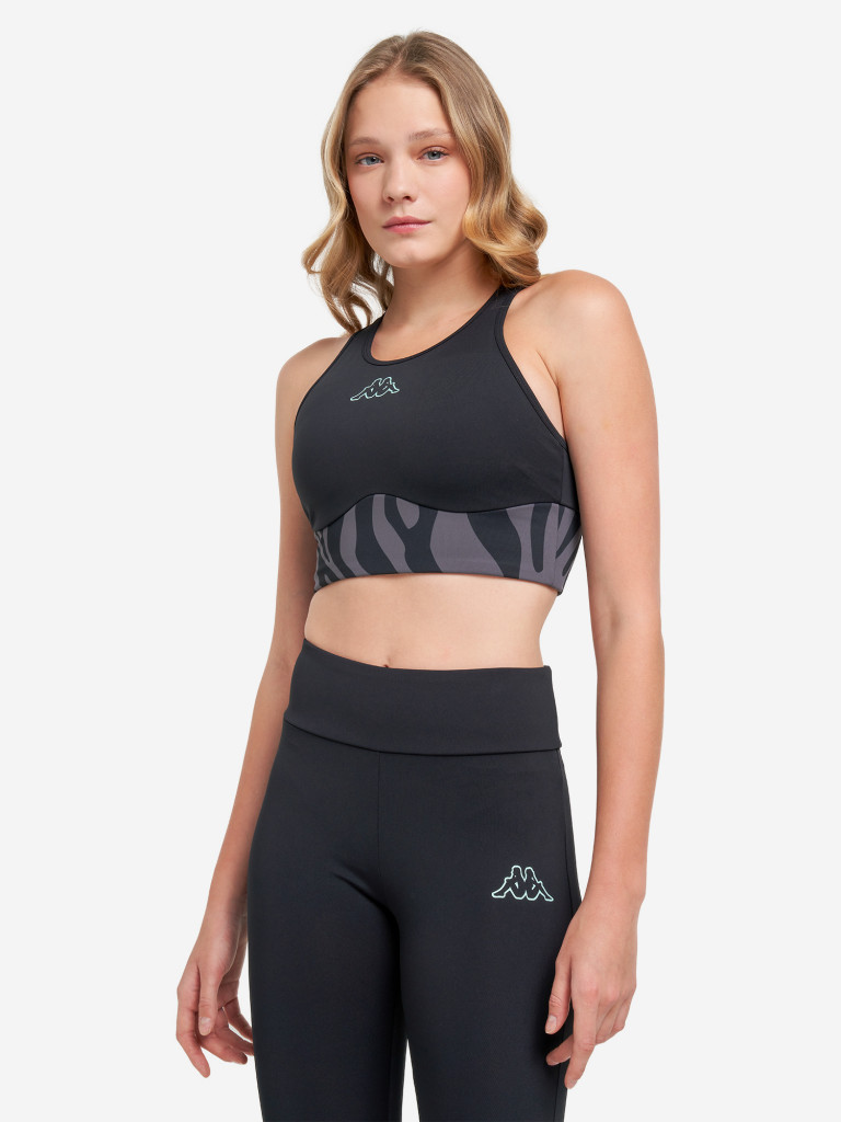 Топ бра спортивный Kappa арт. 126778 черный цвет — купить за 749 руб ...