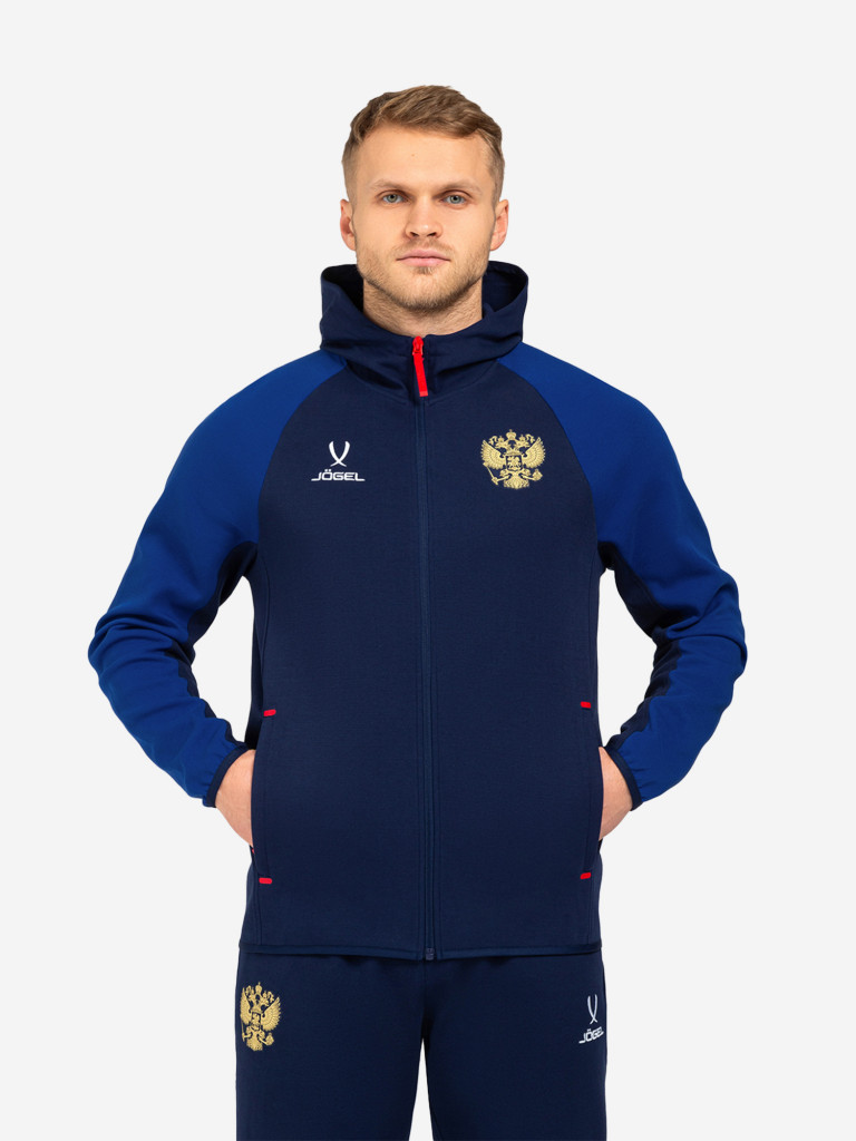 Худи на молнии Jogel NATIONAL Essential Hooded FZ Jacket, цвет темно ...