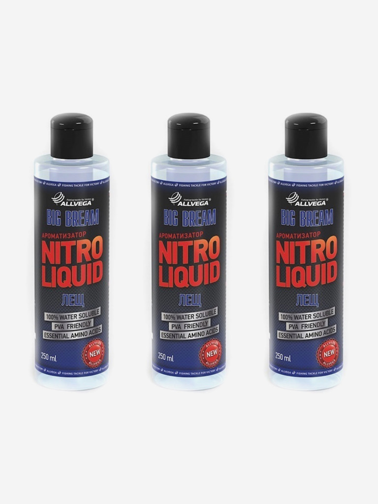 Ароматизатор жидкий Allvega "Nitro Liquid Big Bream, лещ , 3 флакона по ...