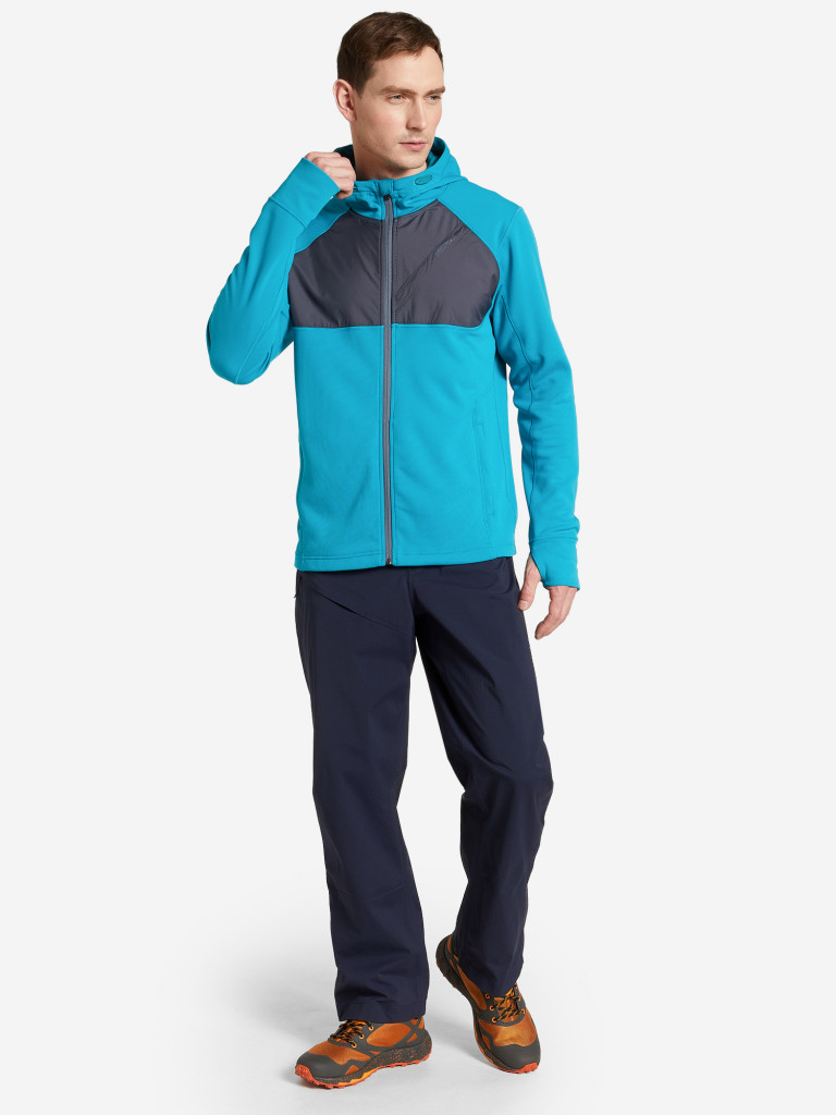 Джемпер флисовый мужской Marmot Hanging Rock арт. 41490 бирюзовый/серый цвет — купить за 8149 ...