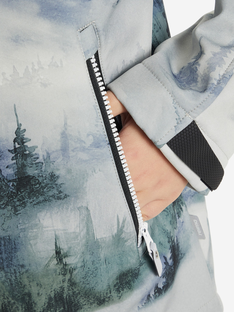 Куртка софтшелл для мальчиков Reima Aitoo арт. 5100139A серо-зеленый ...